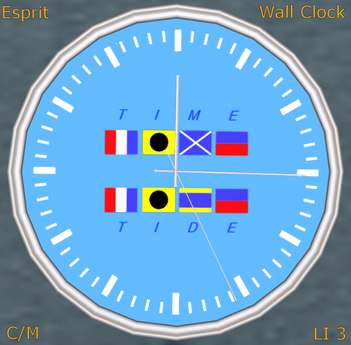 Second Life Marketplace - Esprit CC9 Wall Clock - Nautical